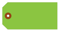 Blank Tags (Size #8), 13pt. Standard Color Tag Stock