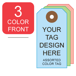 3/0 Custom Printing on #1 Color Tag Stock